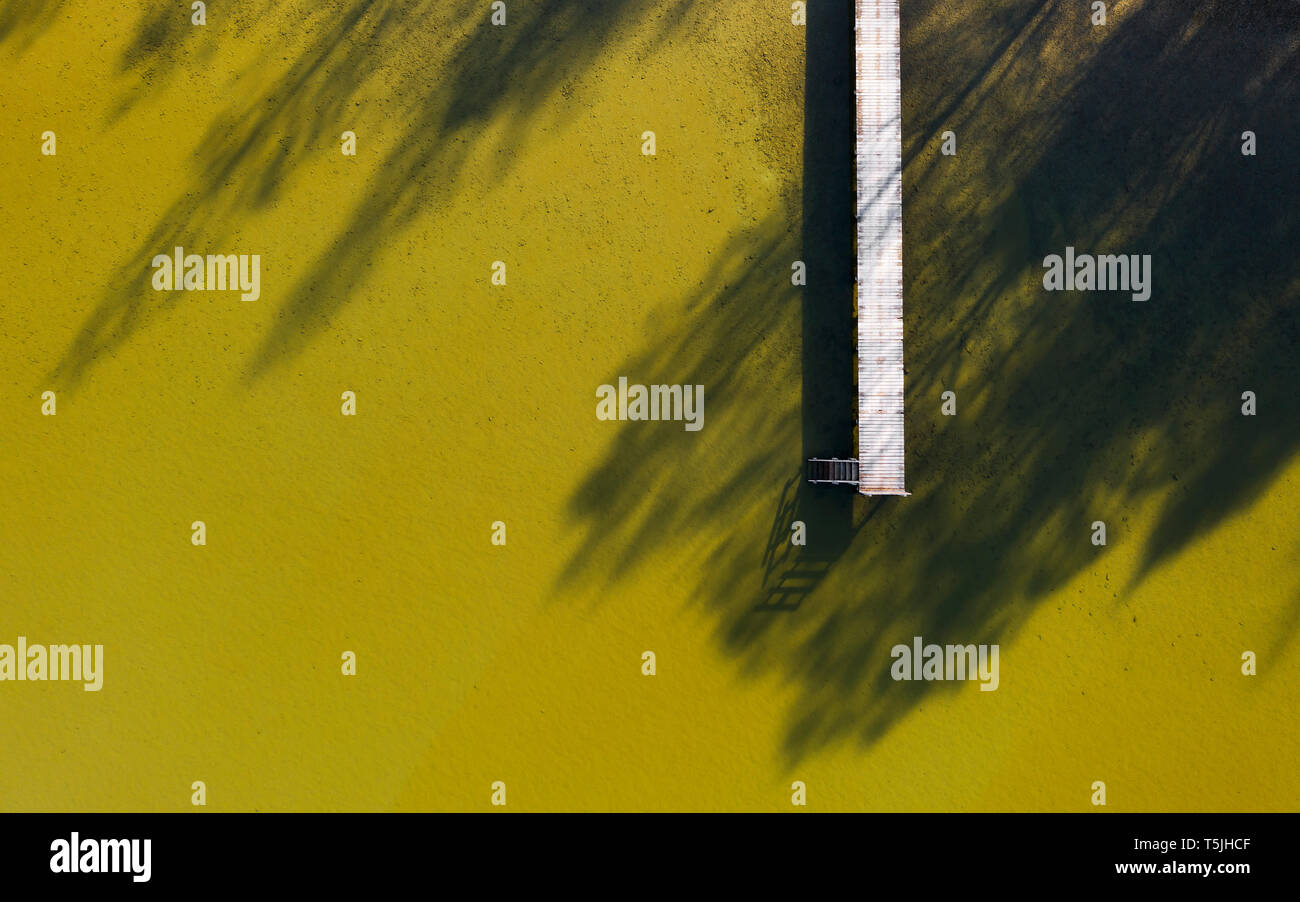 Aerial view of pier at Lake Starnberg Stock Photo - Alamy