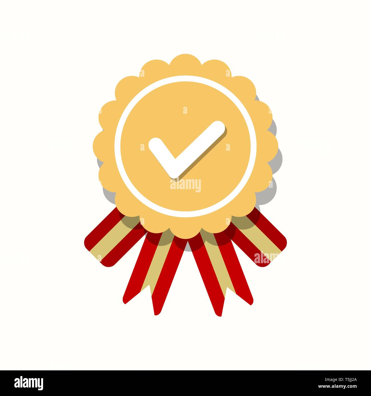 Approved emblem icon flat hi-res stock photography and images - Alamy