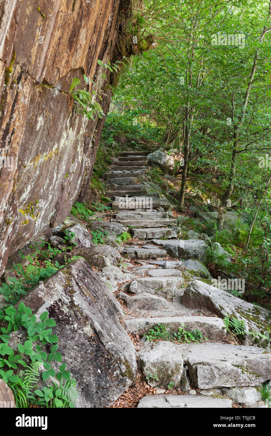 Verzasca hiking trail hi-res stock photography and images - Alamy