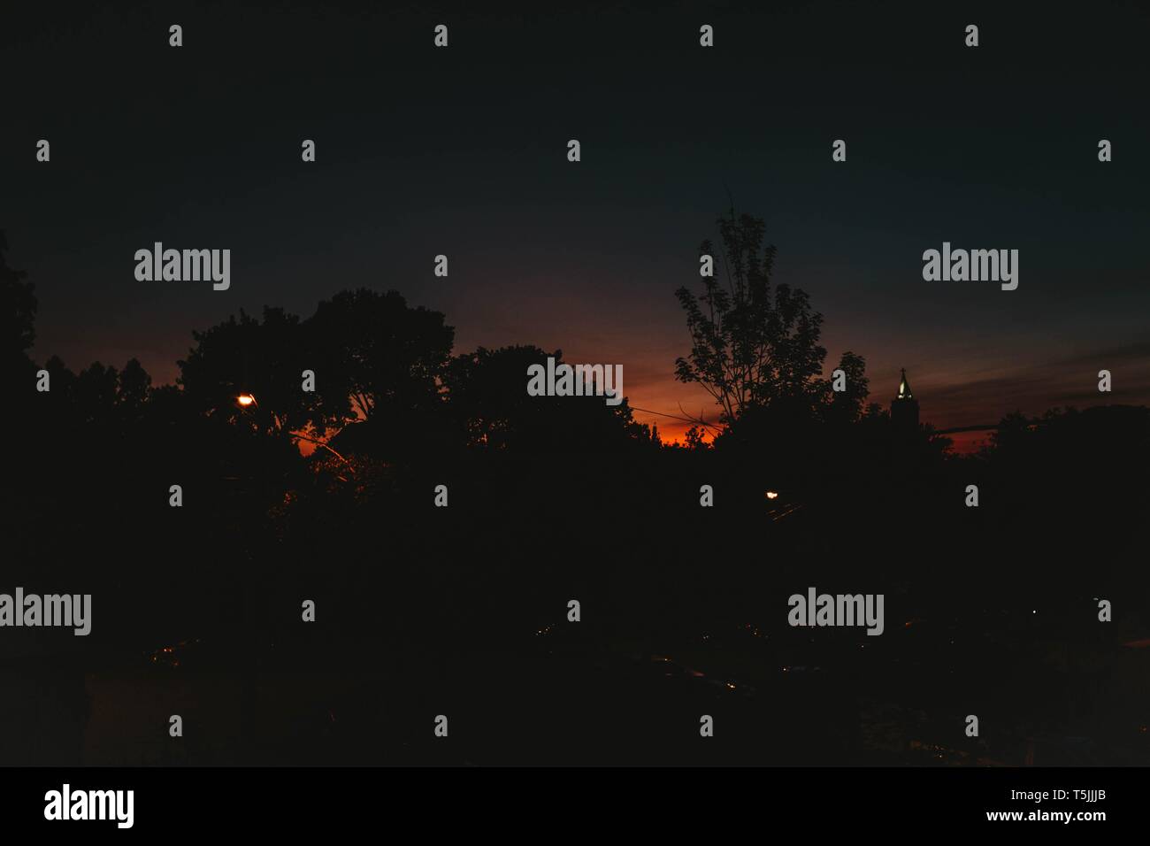A beautiful sunset at the park Stock Photo - Alamy