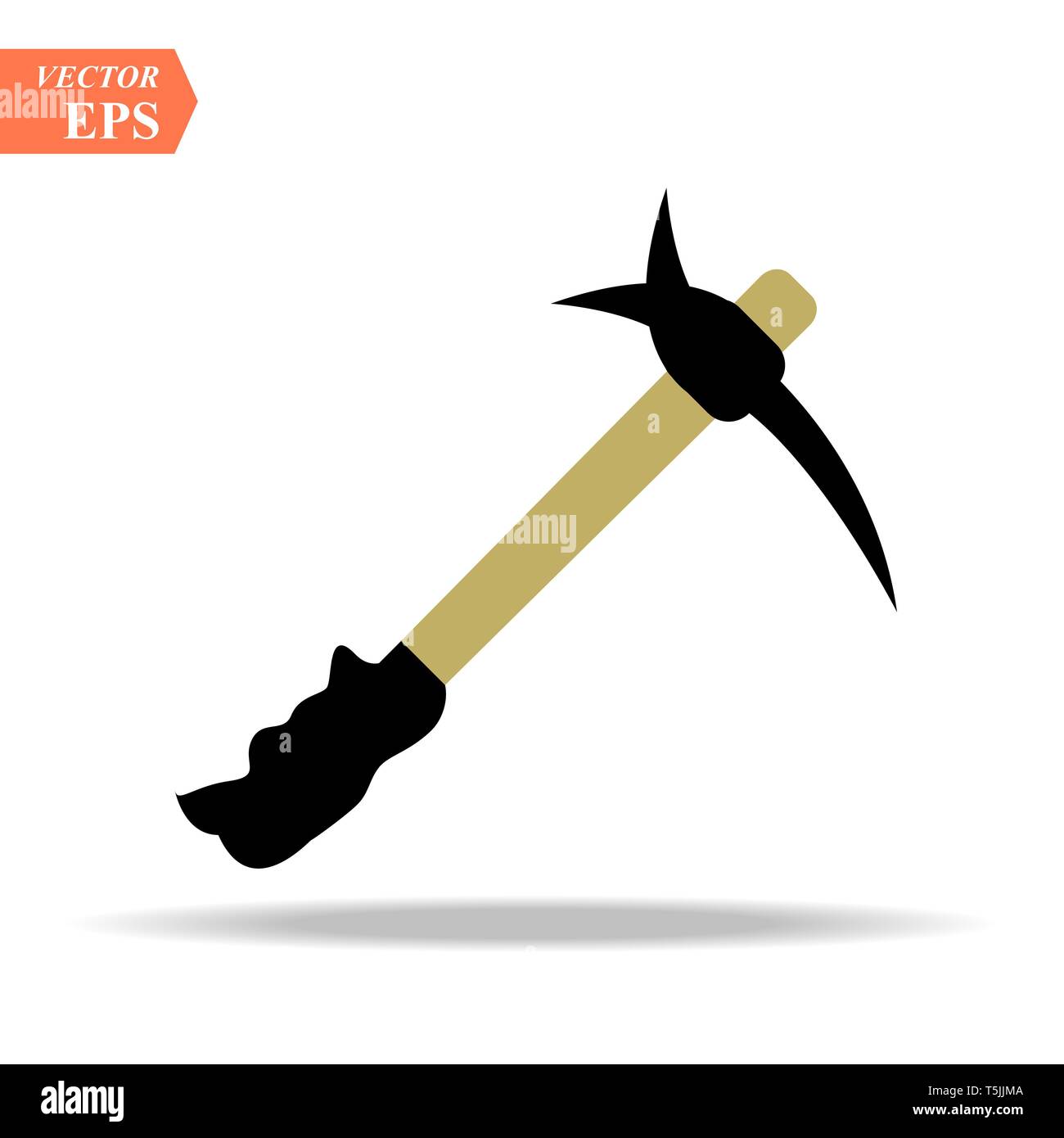 Pick icon vector pickax flat sign symbols logo illustration isolated on ...