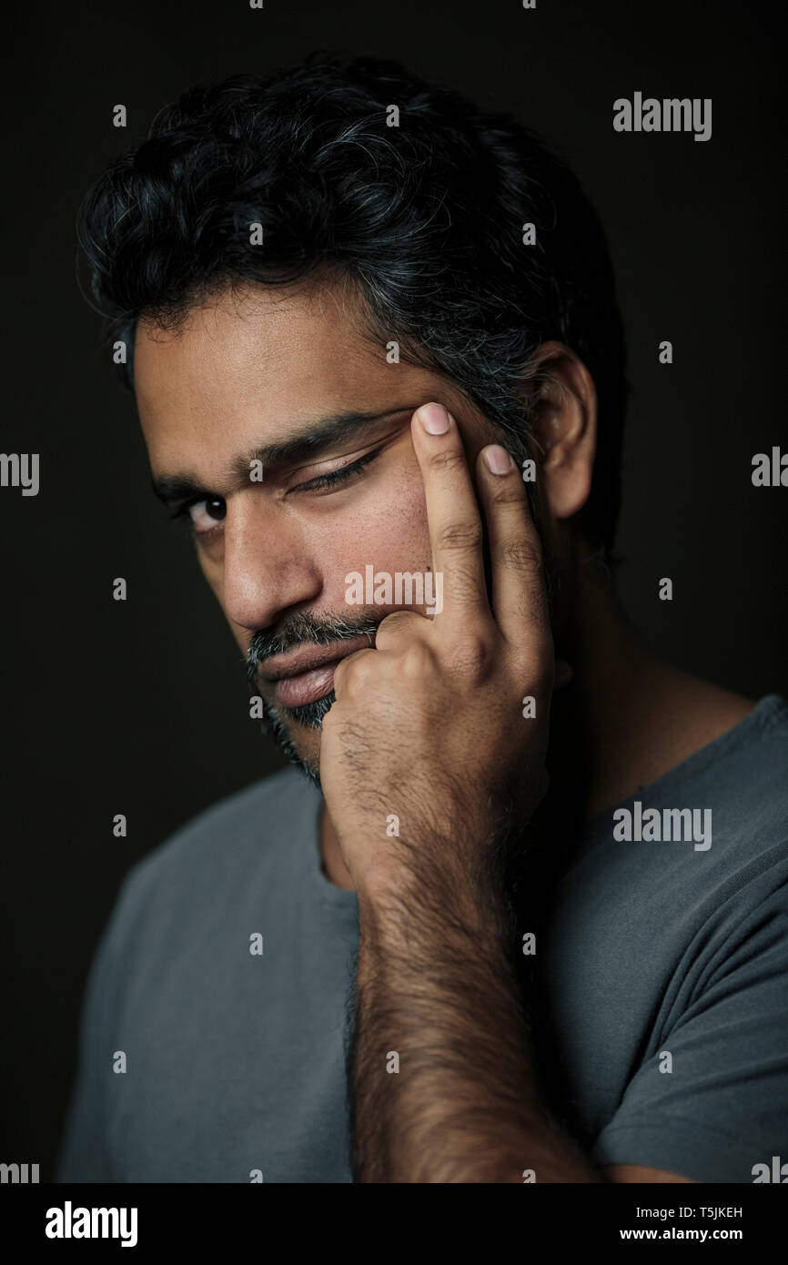 Indian man eye hi-res stock photography and images - Alamy