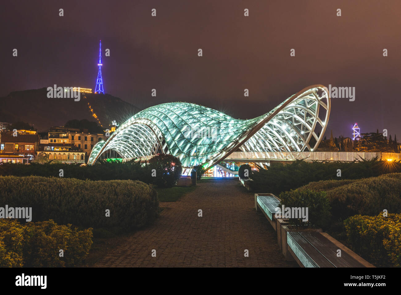 Peace bridge at night hi-res stock photography and images - Alamy