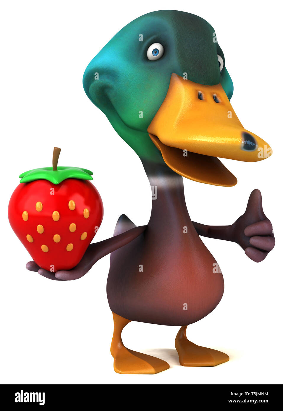 Fun duck - 3D Illustration Stock Photo - Alamy
