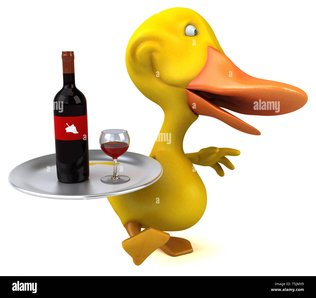 Fun duck - 3D Illustration Stock Photo - Alamy