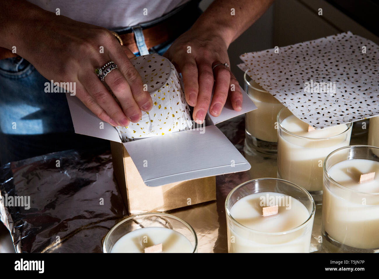 Close up lighting white candles hi-res stock photography and images - Alamy