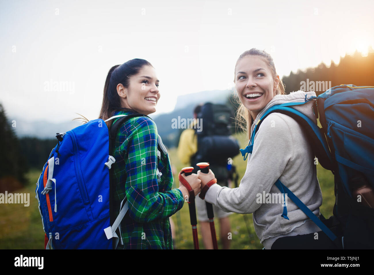 Trek Hiking Destination Experience Backpack Lifestyle Concept Stock ...
