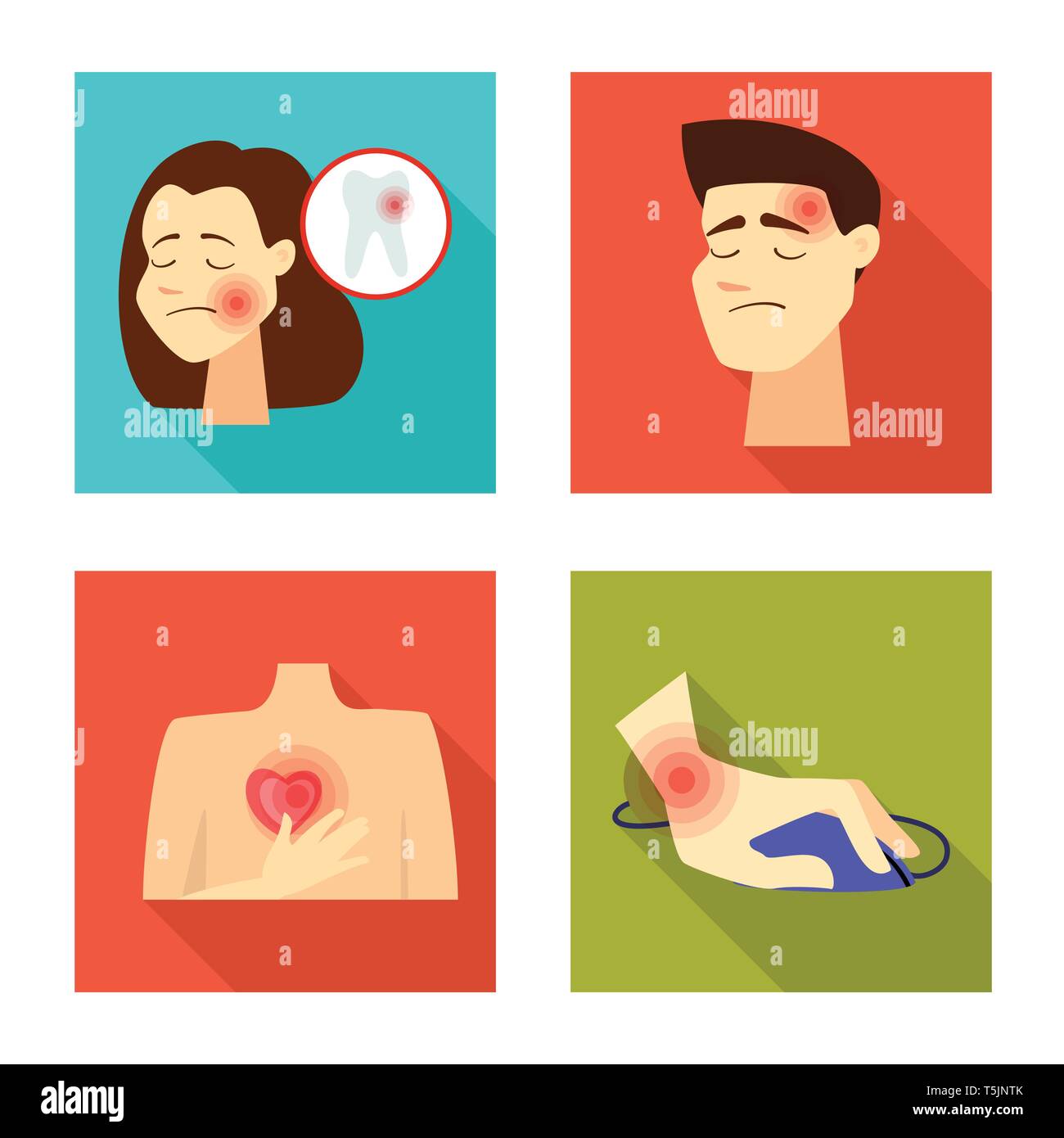 Isolated object of damage and wound symbol. Set of damage and rendering ...