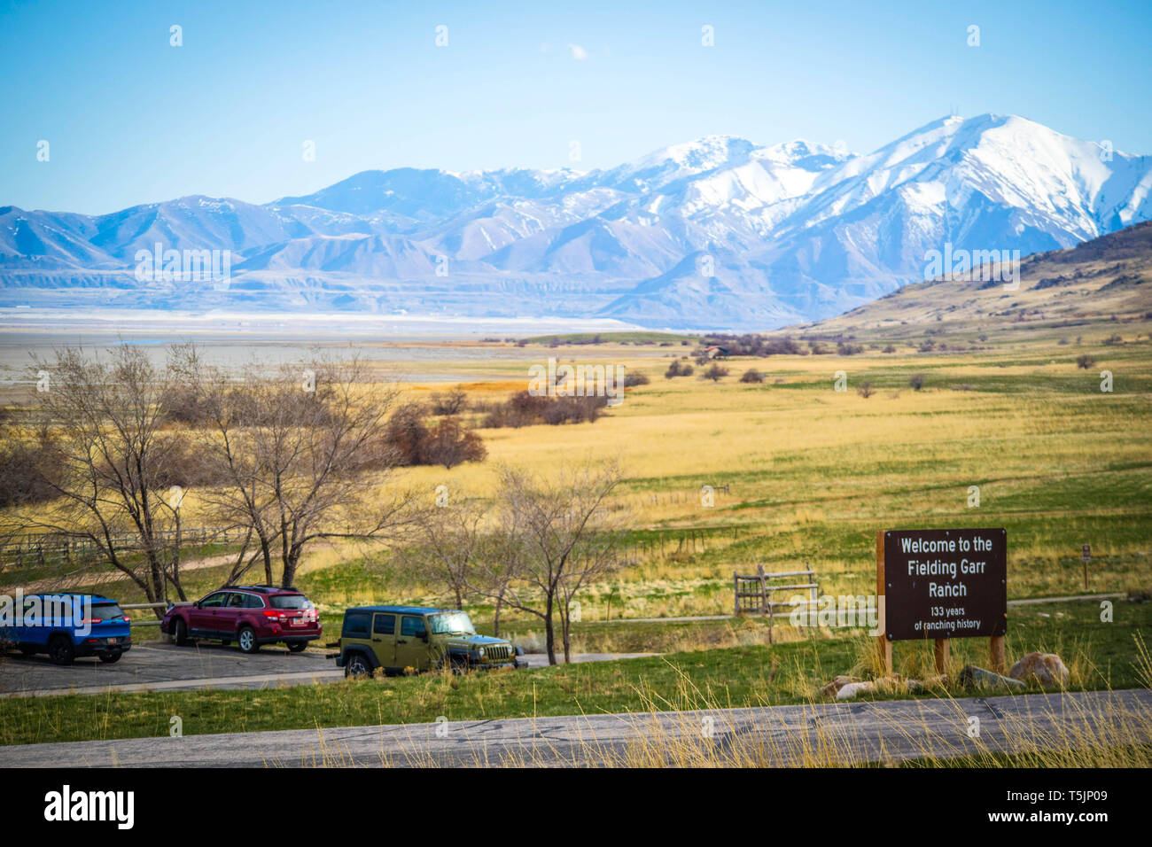 Antelope Island State Park, UT, USA - April 1, 2018: A welcoming ...