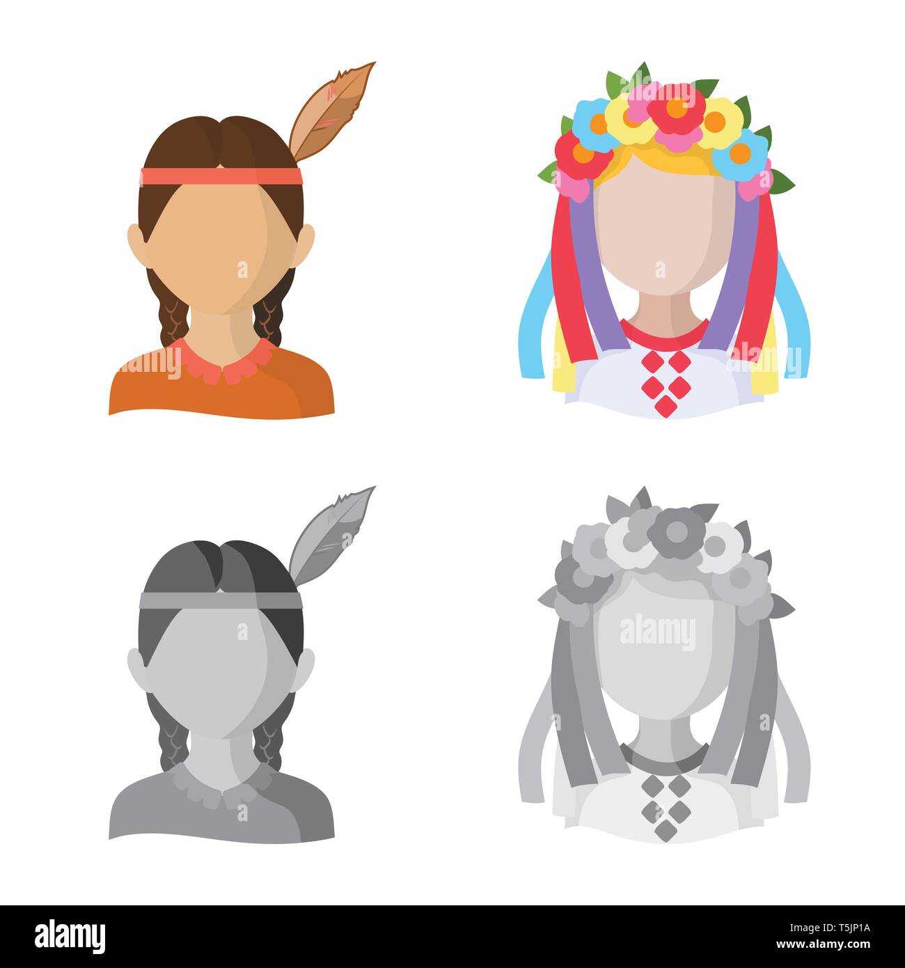 Vector illustration of imitator and resident symbol. Set of imitator ...