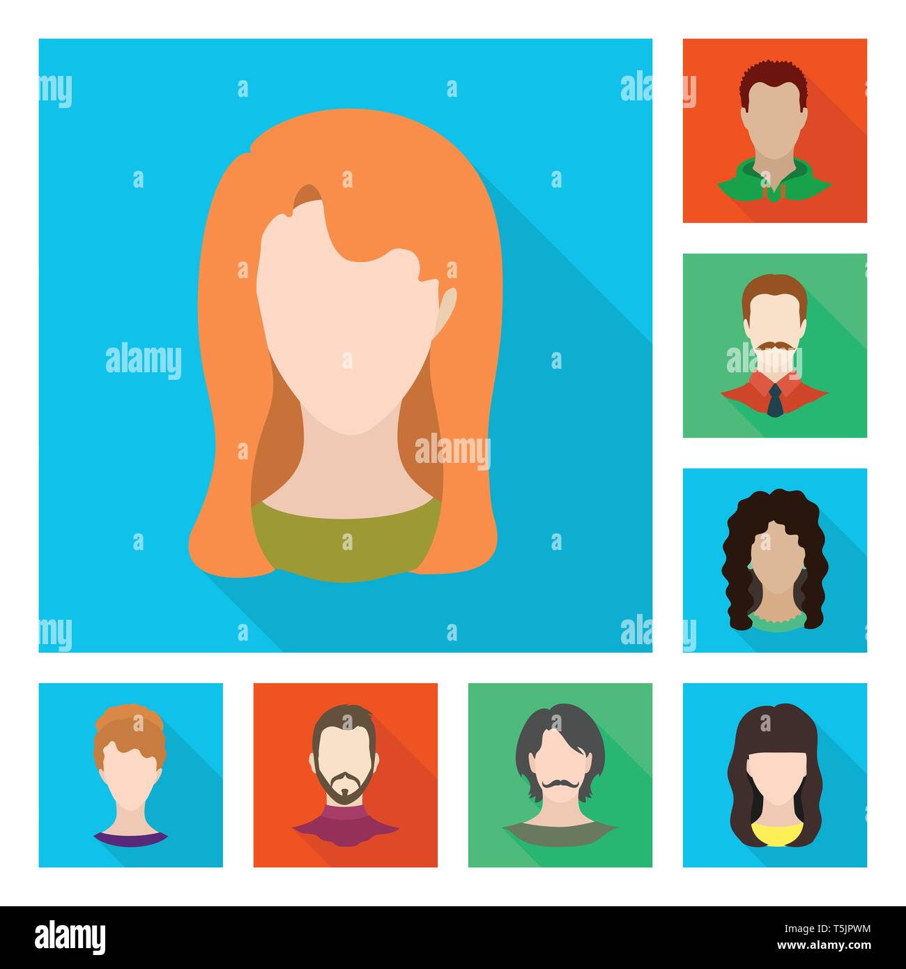 Vector illustration of avatar and dummy symbol. Set of avatar and ...