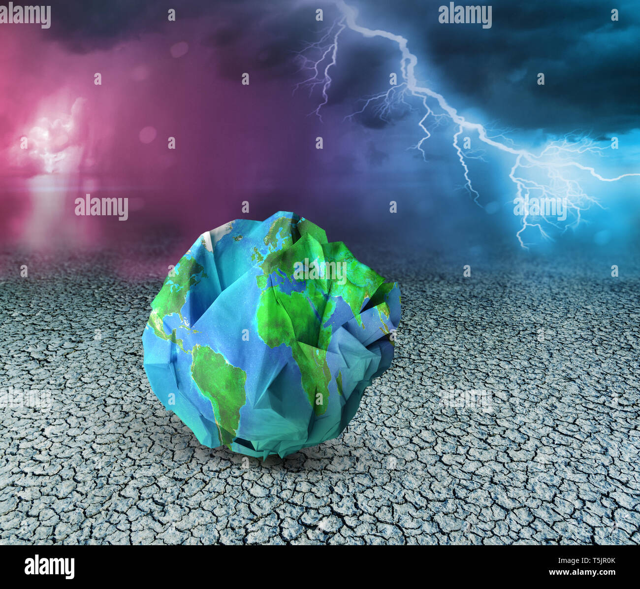 Earth ecology and recycle concept. Global warming concept 3D ...