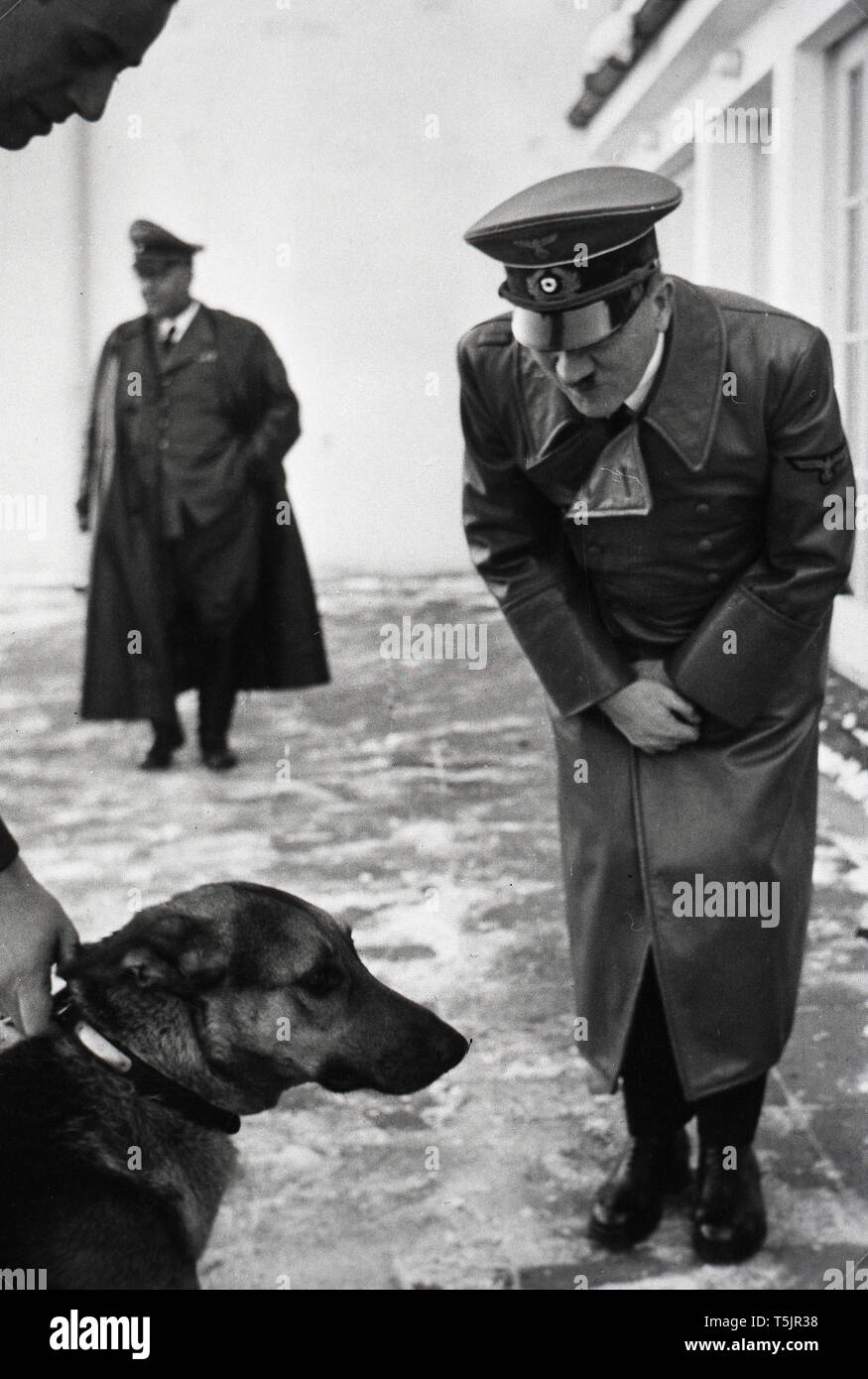 Eva Braun Collection (osam) - Adolf Hitler greeting a dog ca. late ...