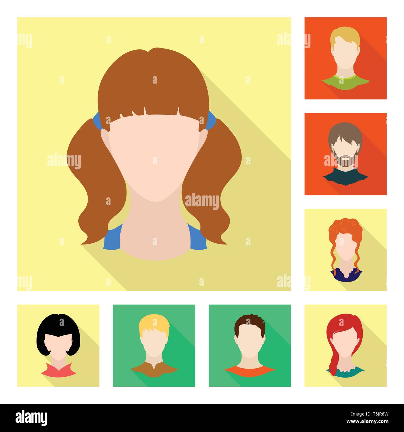 Vector illustration of avatar and dummy icon. Set of avatar and figure ...