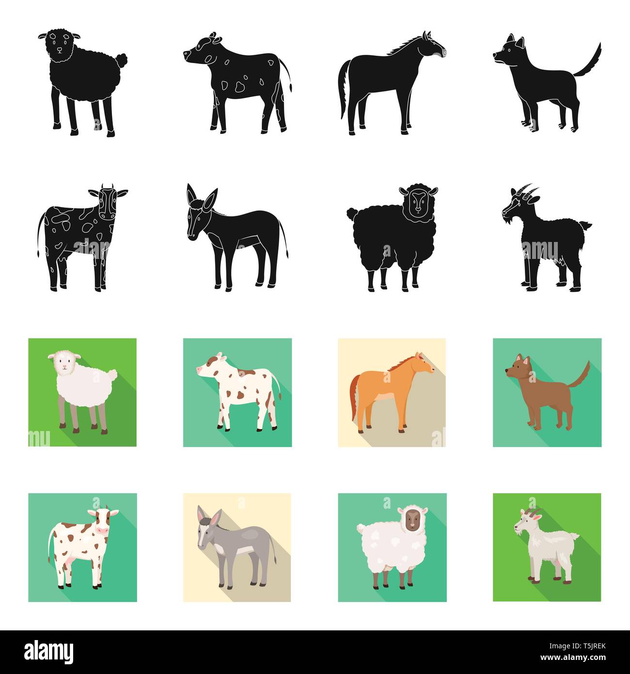 Vector illustration of breeding and kitchen symbol. Set of breeding and ...