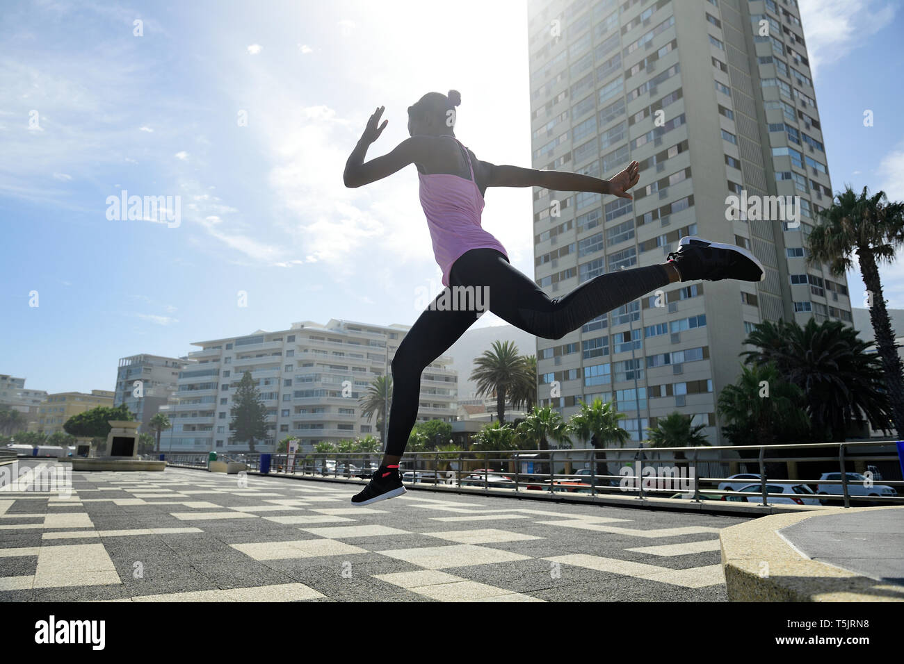 Jumping outdoors hi-res stock photography and images - Alamy