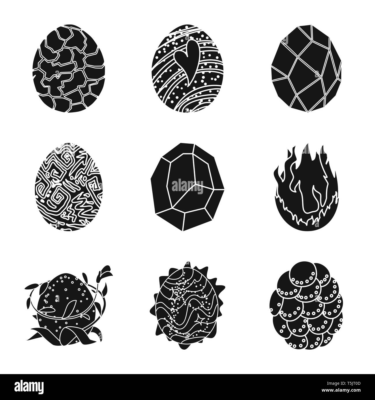 Vector illustration of fantastic and cute logo. Collection of fantastic ...