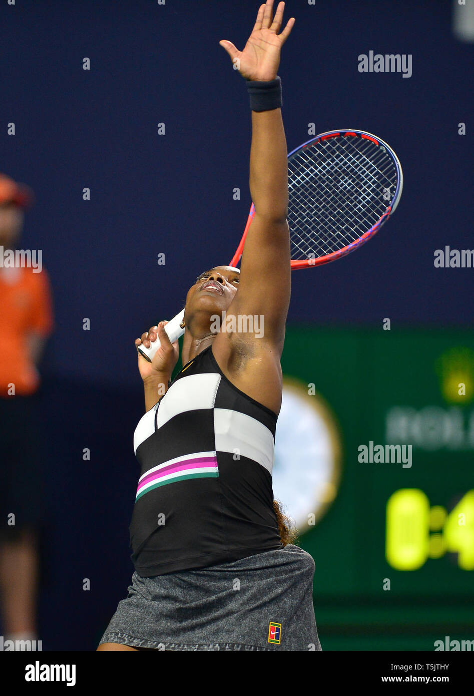 Day 7 of the 2019 Miami Open, held at the Hard Rock Stadium in Miami ...