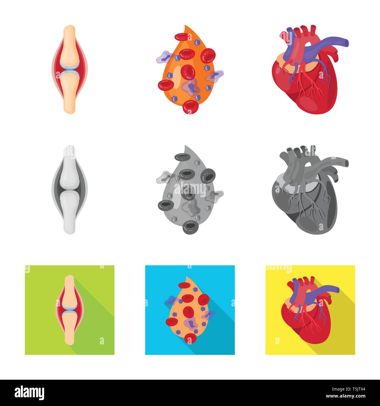 Isolated object of biology and scientific icon. Set of biology and ...