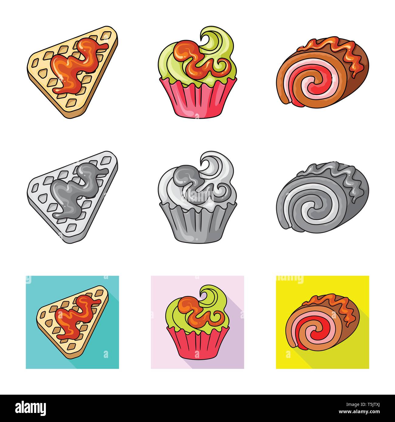 Custard roll Stock Vector Images - Alamy