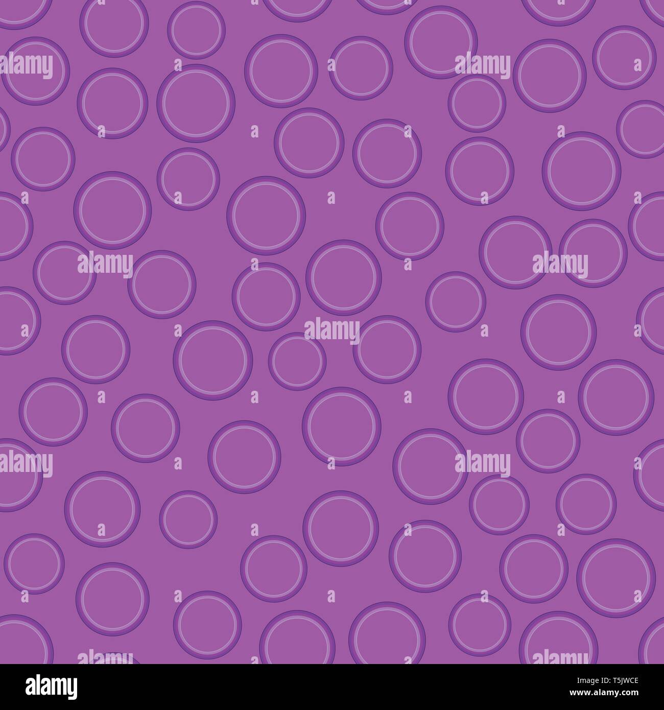 Abstract violet circles on purple seamless background, vector ...