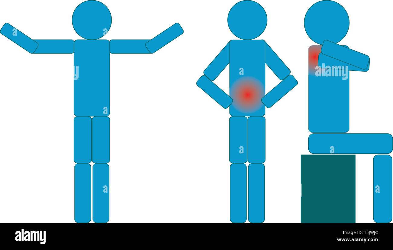 Back contusion Stock Vector Images - Alamy