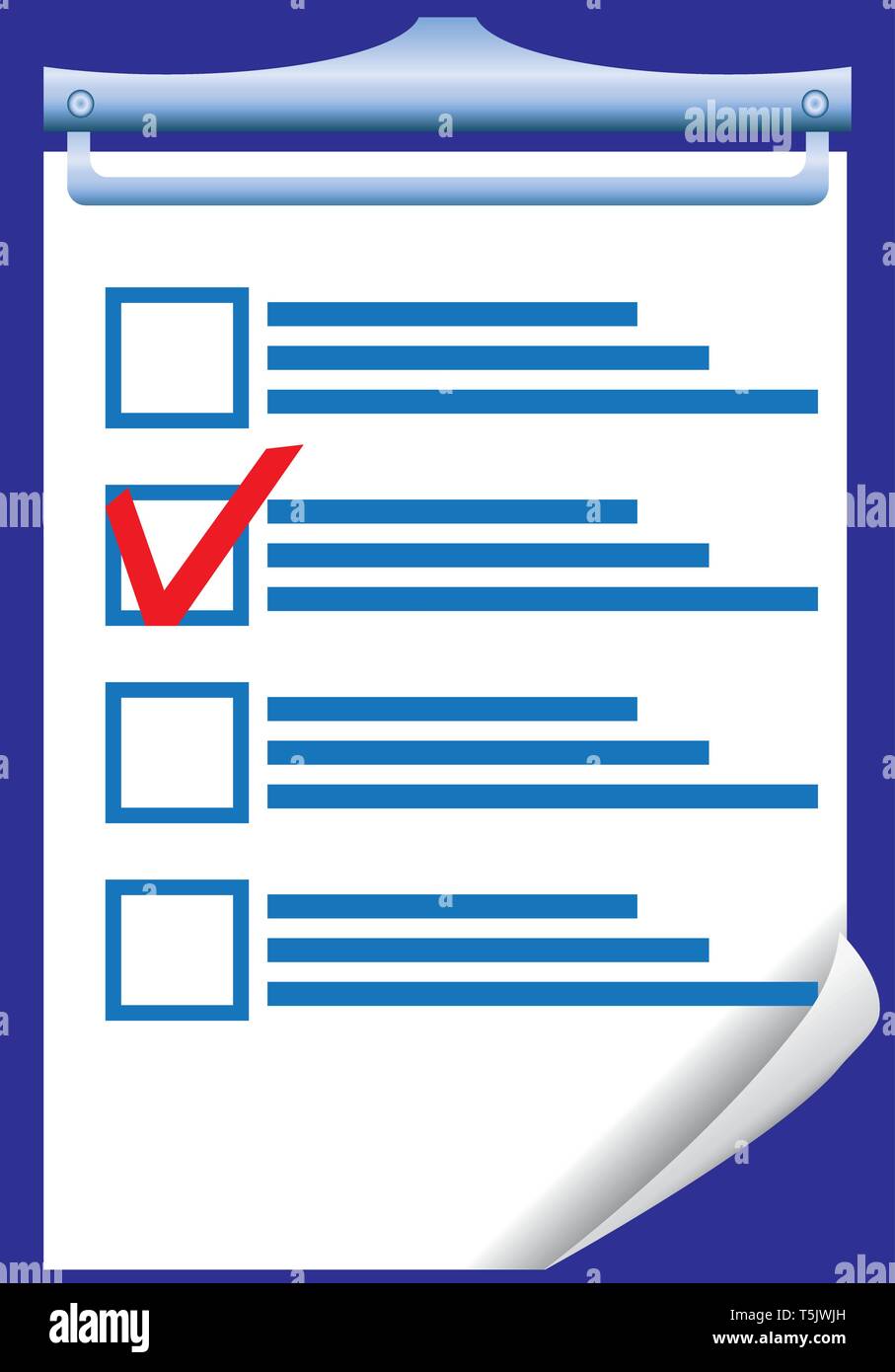 Right answer on checking blank, vector illustration Stock Vector Image ...
