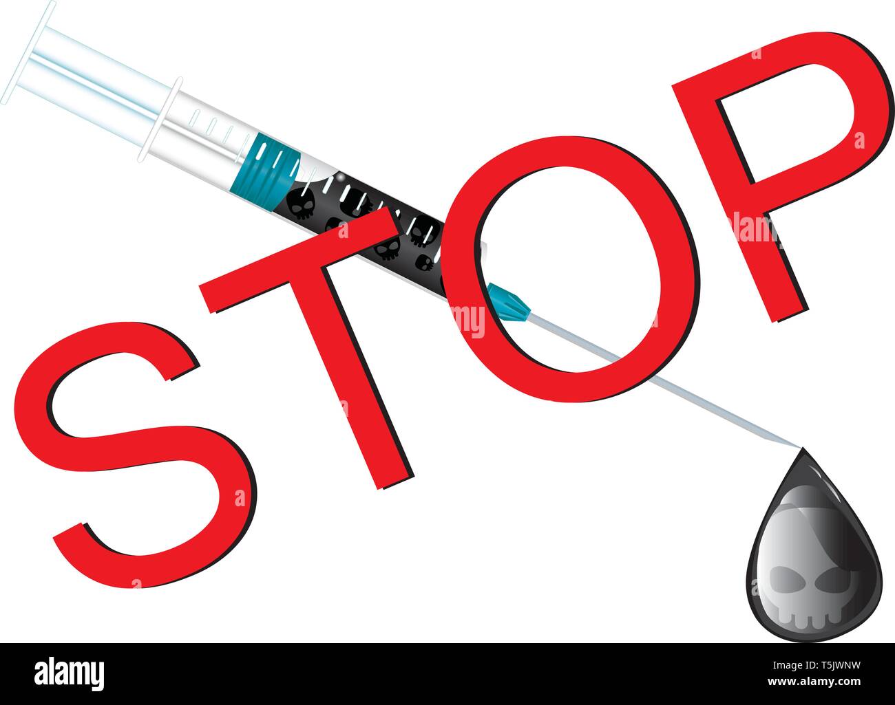 Stop drugs wall sheet, vector illustration Stock Vector Image & Art - Alamy