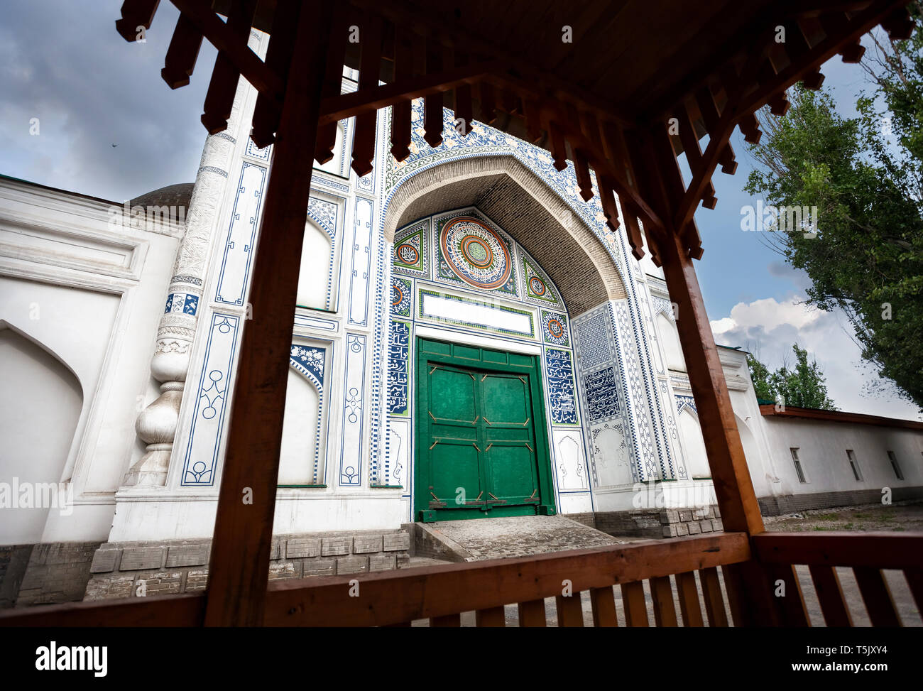 Old mosque entrance in Jarkent city, Kazakhstan Stock Photo - Alamy