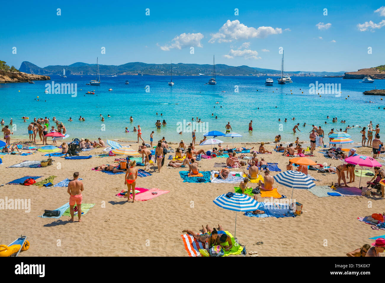 Ibiza cala bassa beach turquoise hi-res stock photography and images ...