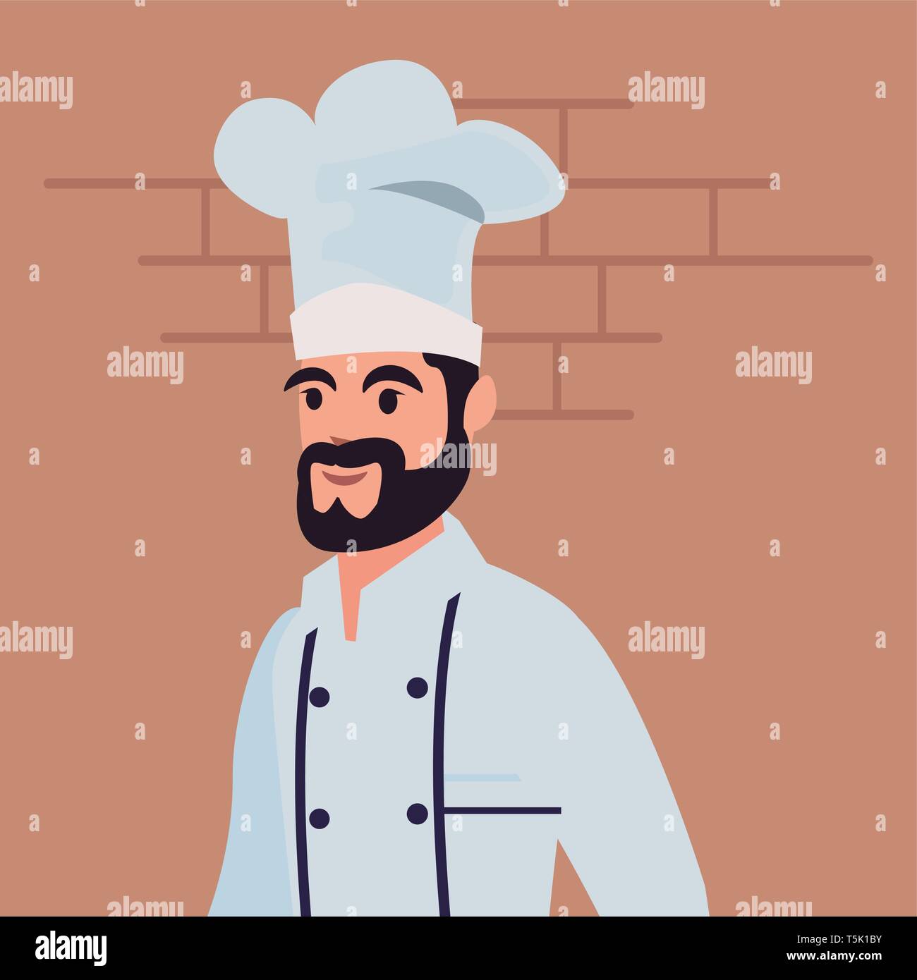 chef man profession labour day vector illustration design Stock Vector ...