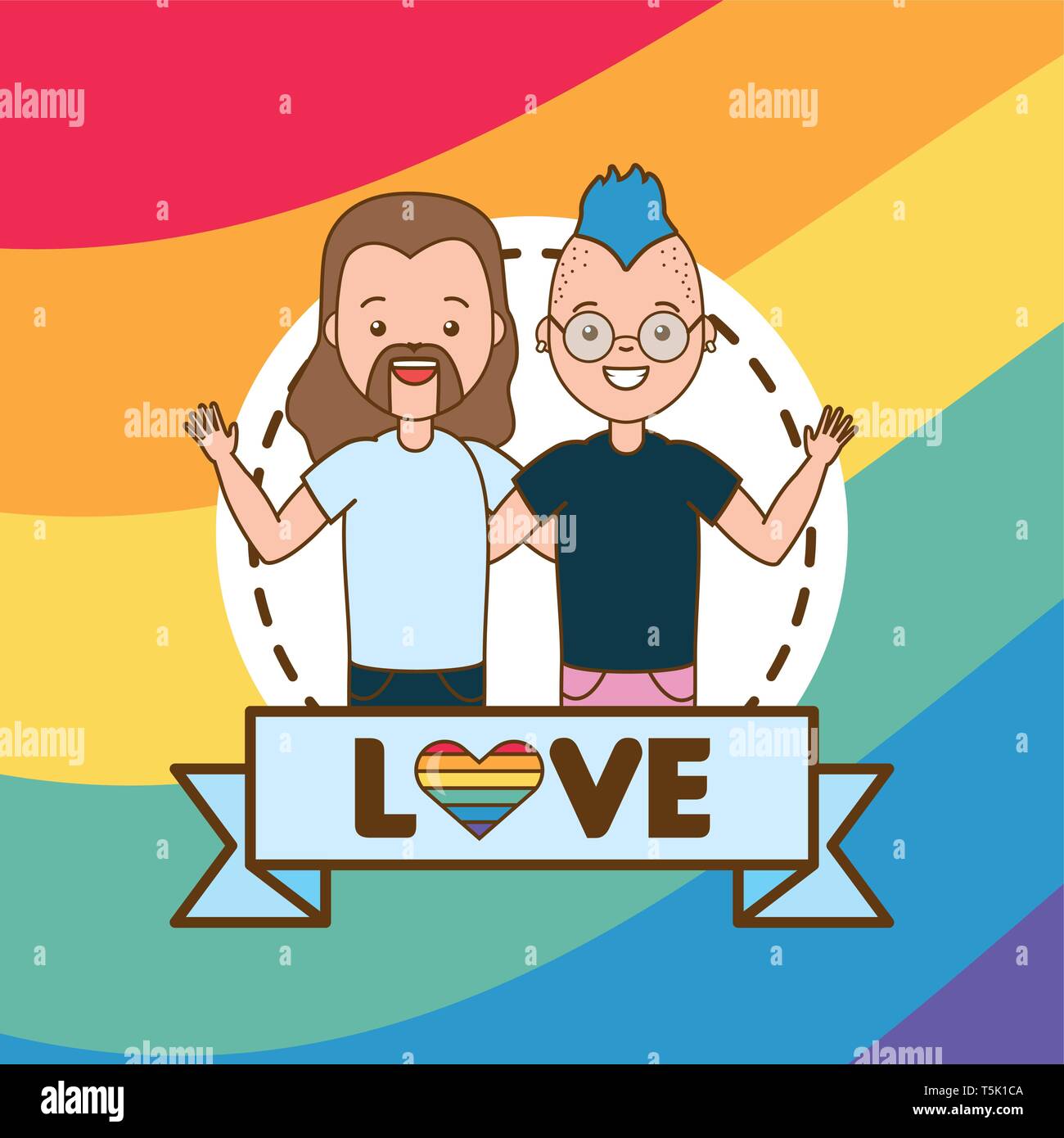 Two Gay Men Gay Pride Stock Vector Images Alamy