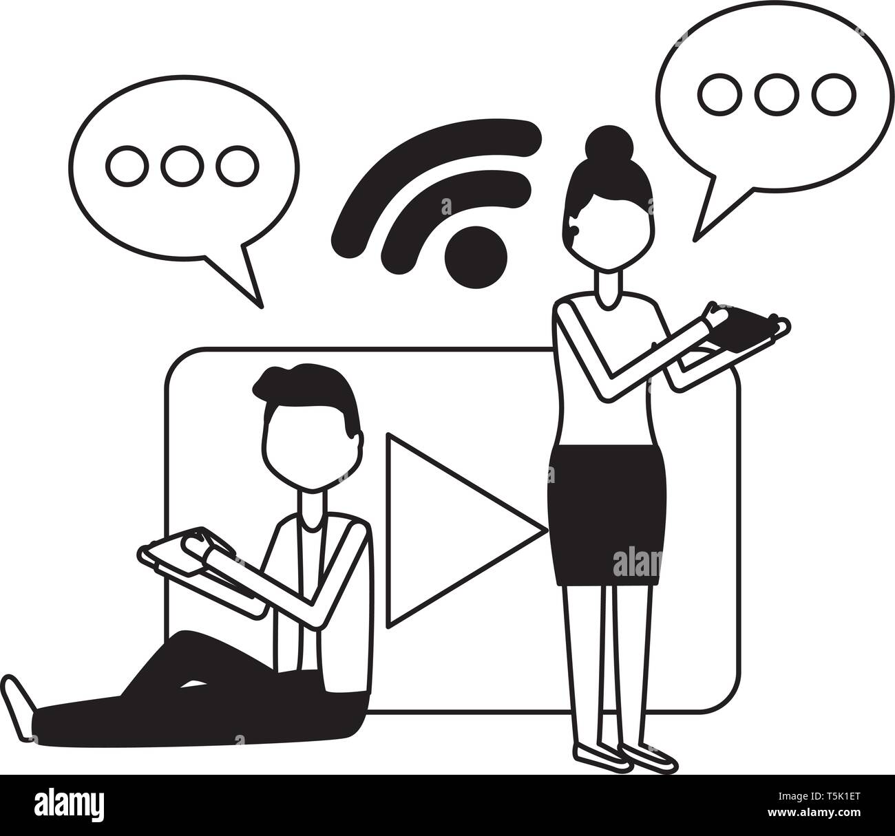 people social media Stock Vector Image & Art - Alamy
