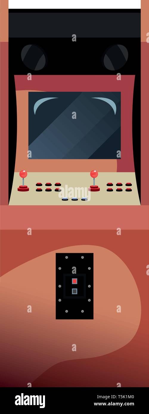 arcade machine video game retro vector illustration design Stock Vector ...