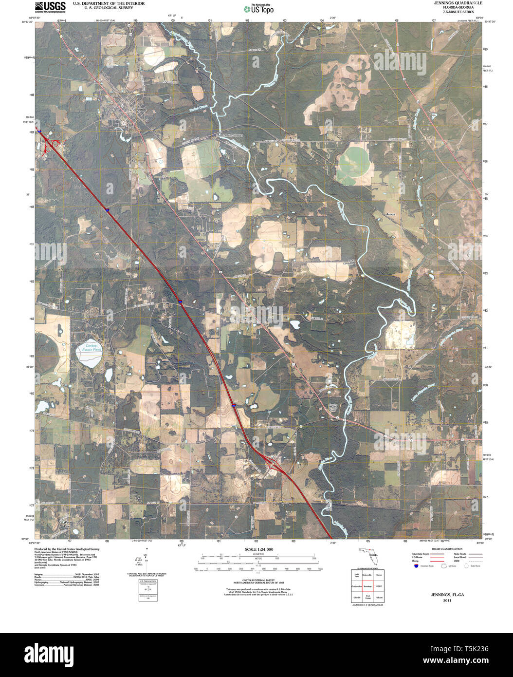 Map of jennings hi-res stock photography and images - Alamy