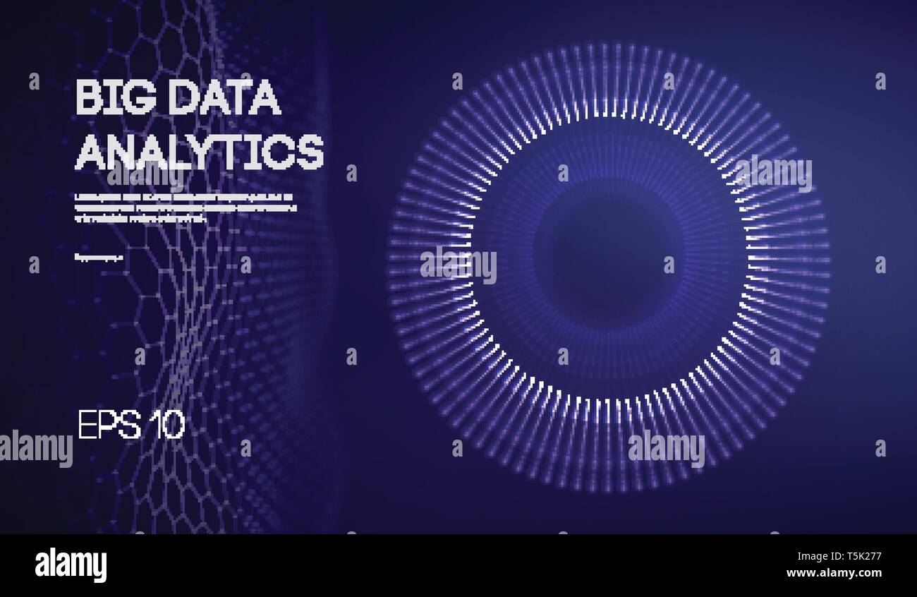 Big data visualization. Background 3d .Big data connection background. Cyber technology Ai tech ...