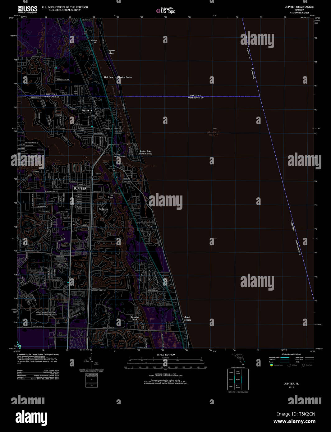 Jupiter florida map hi-res stock photography and images - Alamy