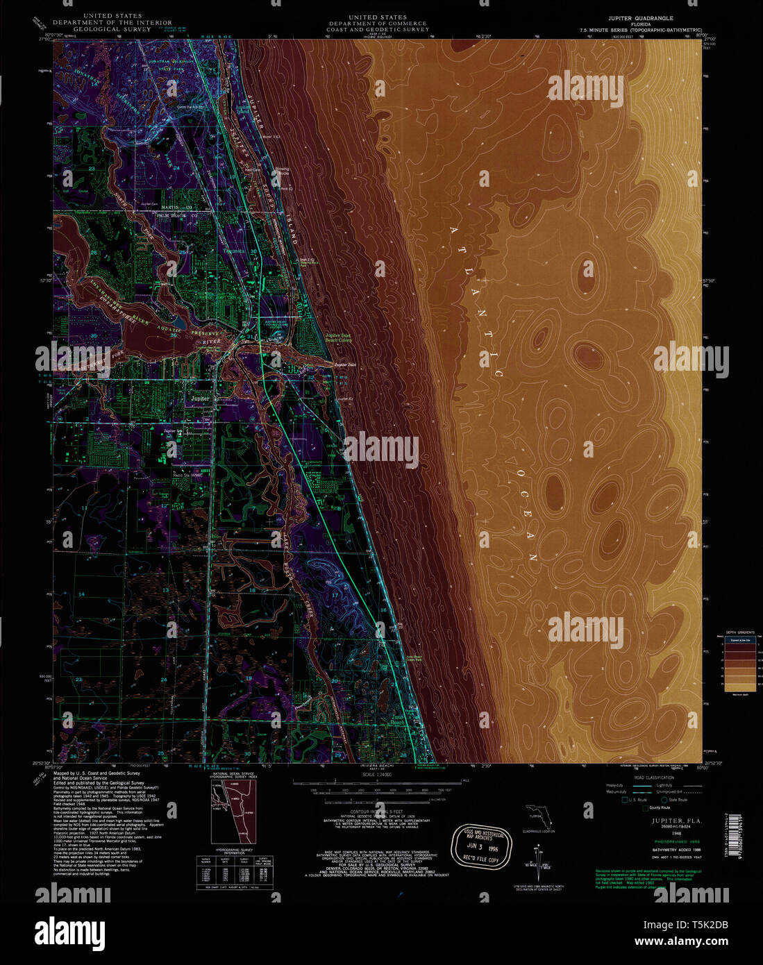 Jupiter florida map hi-res stock photography and images - Alamy