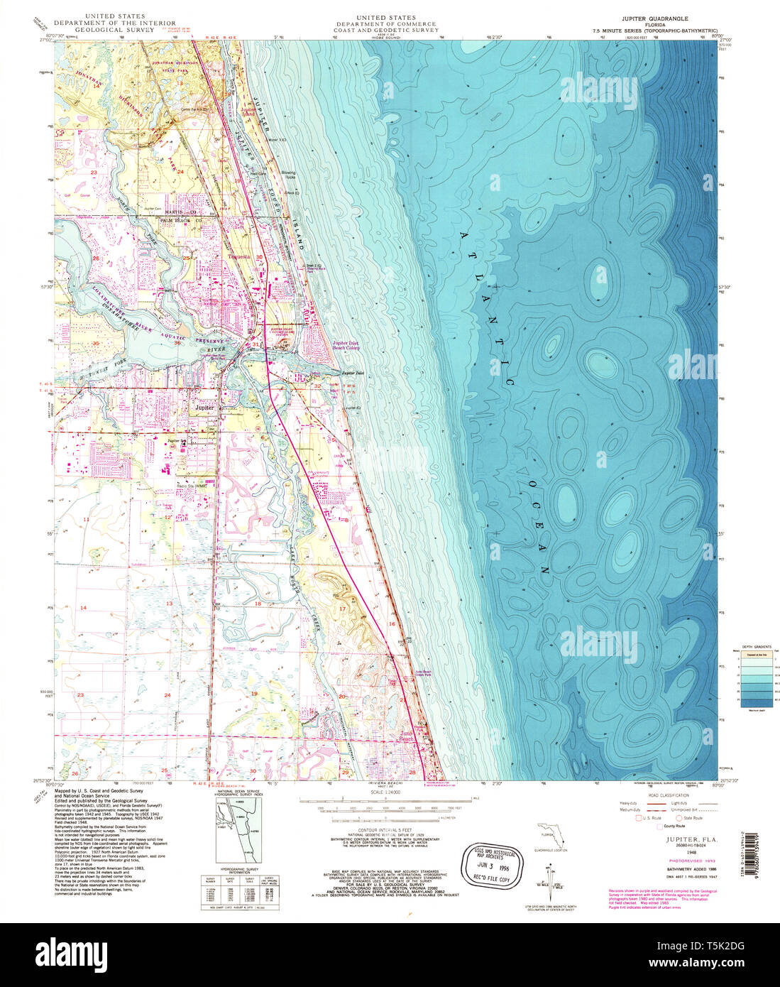 Jupiter florida map hi-res stock photography and images - Alamy