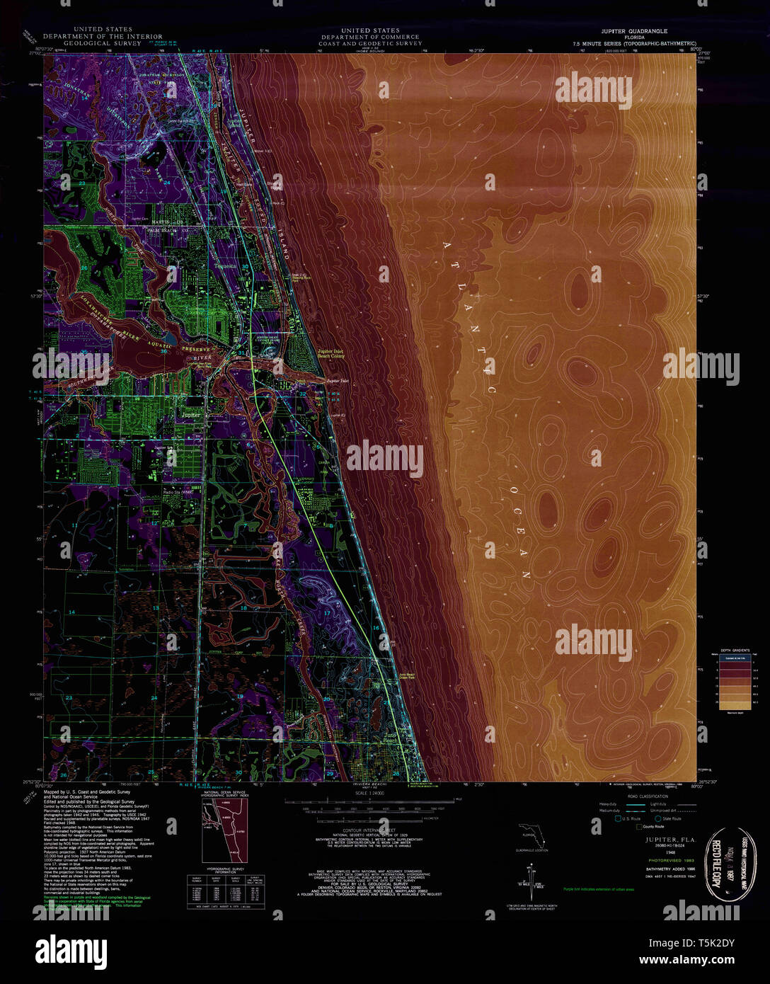 Jupiter florida map hi-res stock photography and images - Alamy