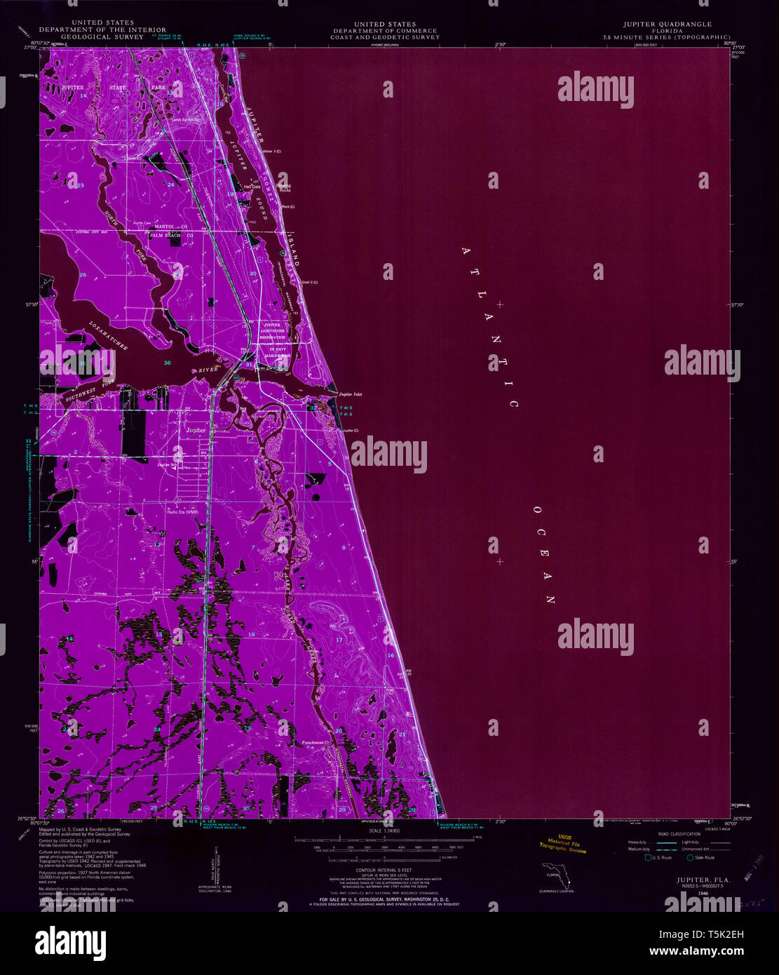 Jupiter florida map hi-res stock photography and images - Alamy