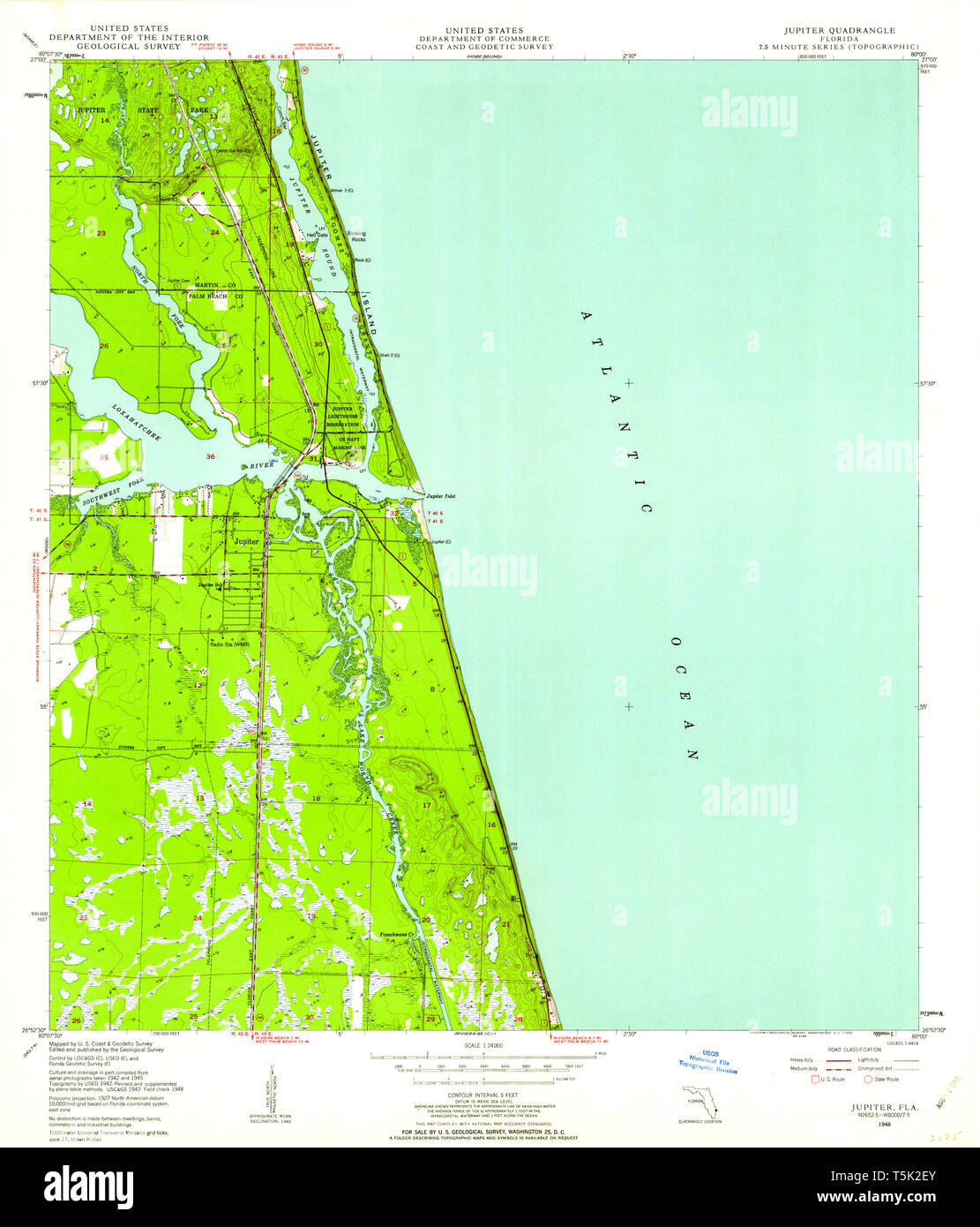 Jupiter florida map hi-res stock photography and images - Alamy