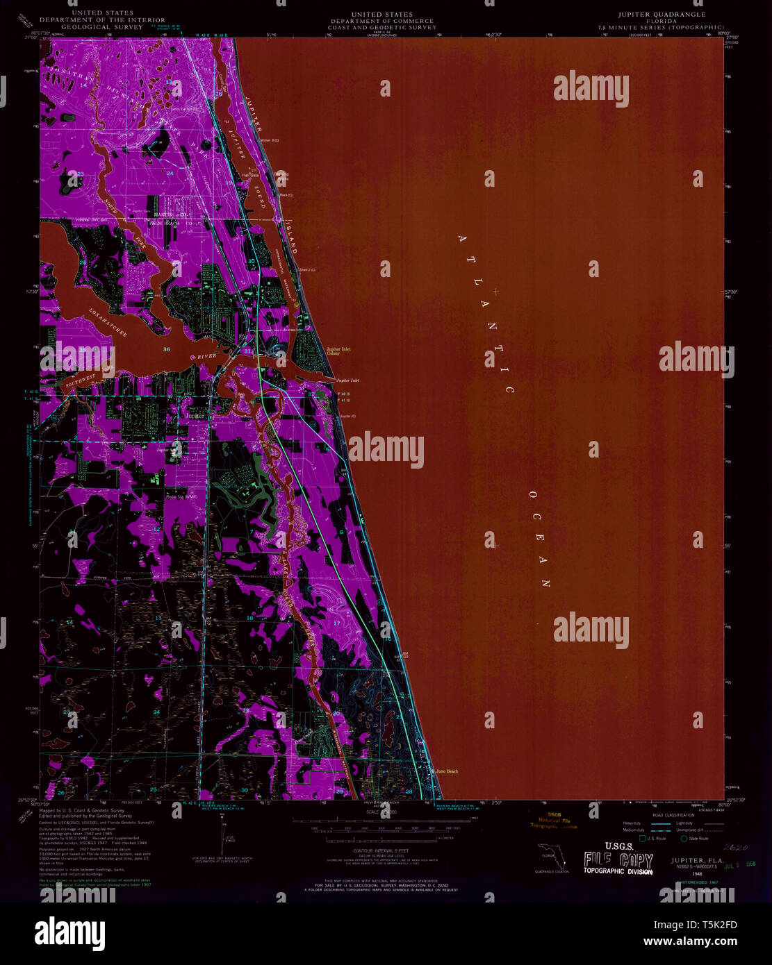 Jupiter florida map hi-res stock photography and images - Alamy