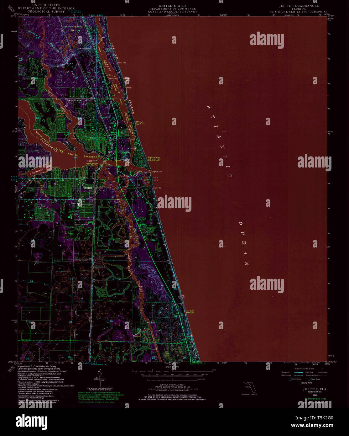 Jupiter florida map hi-res stock photography and images - Alamy