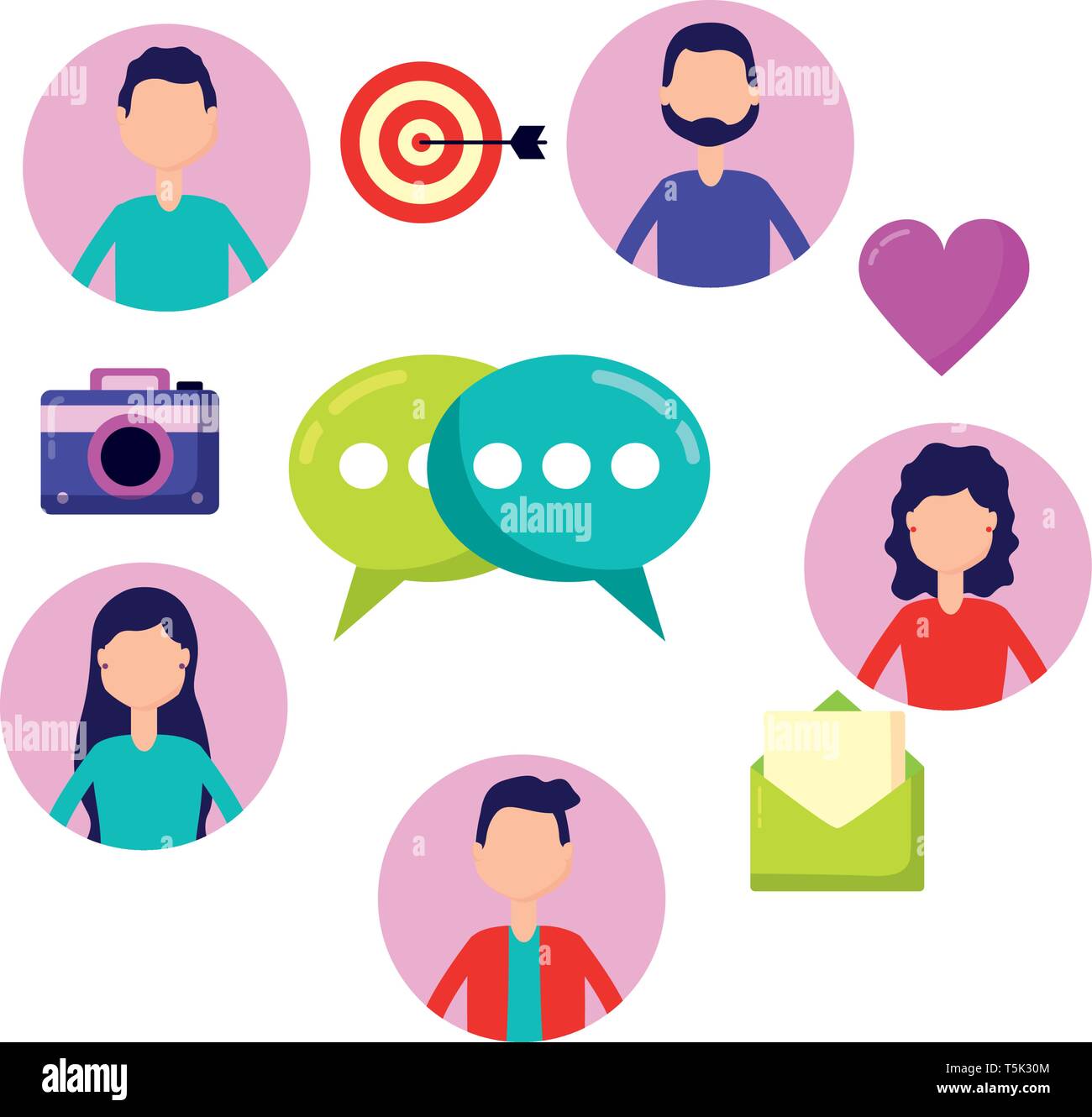 people social media Stock Vector Image & Art - Alamy