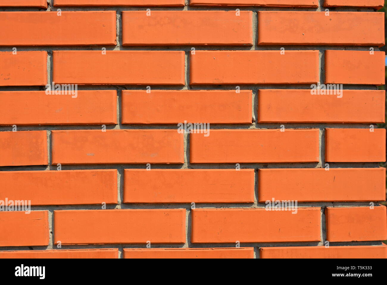 Red orange building bricks, brick wall, building wallpaper on the sun ...