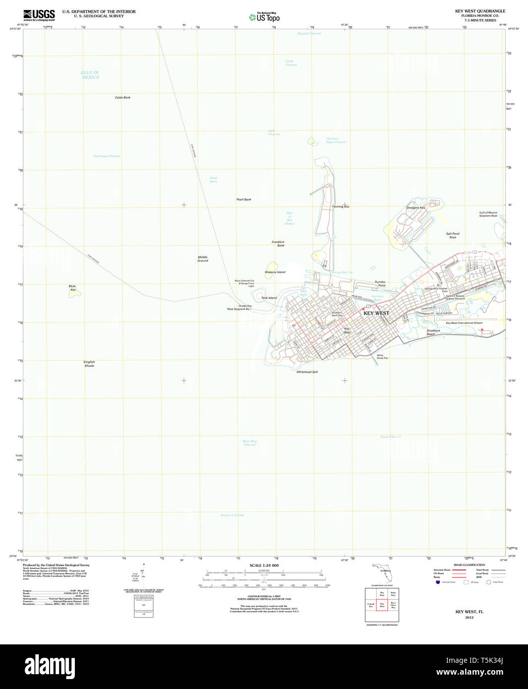 Usgs historical topo map key west hi-res stock photography and images ...
