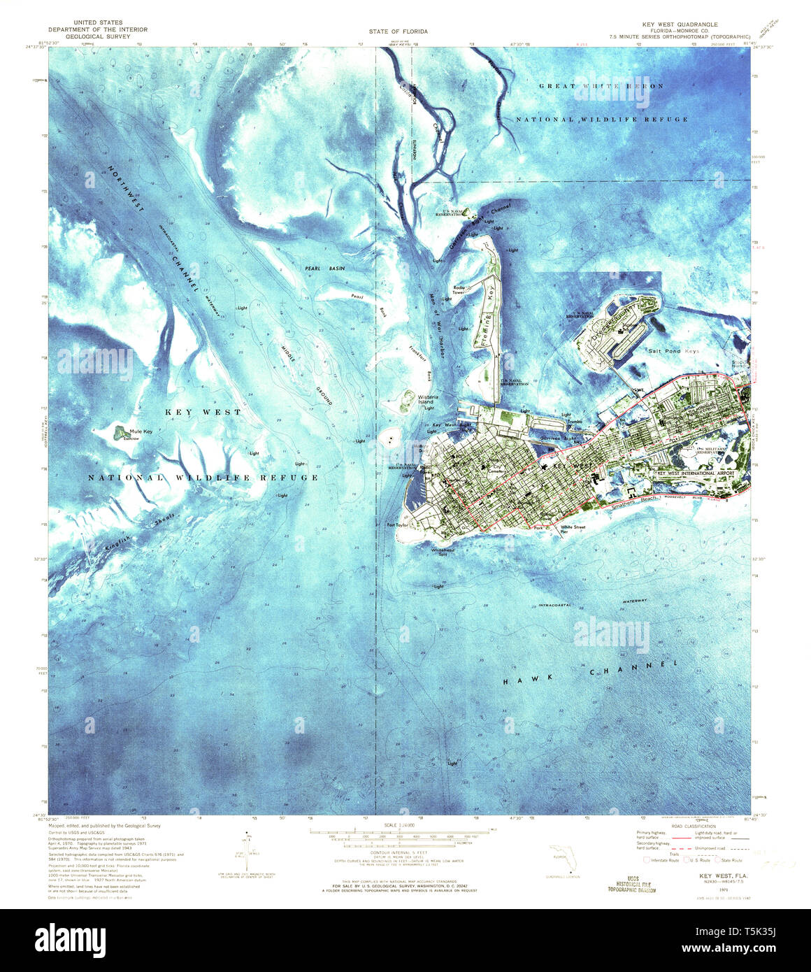 Usgs historical topo map key west hi-res stock photography and images ...