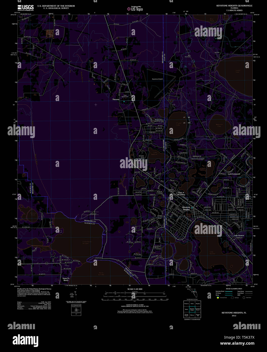 Map of keystone heights hi-res stock photography and images - Alamy