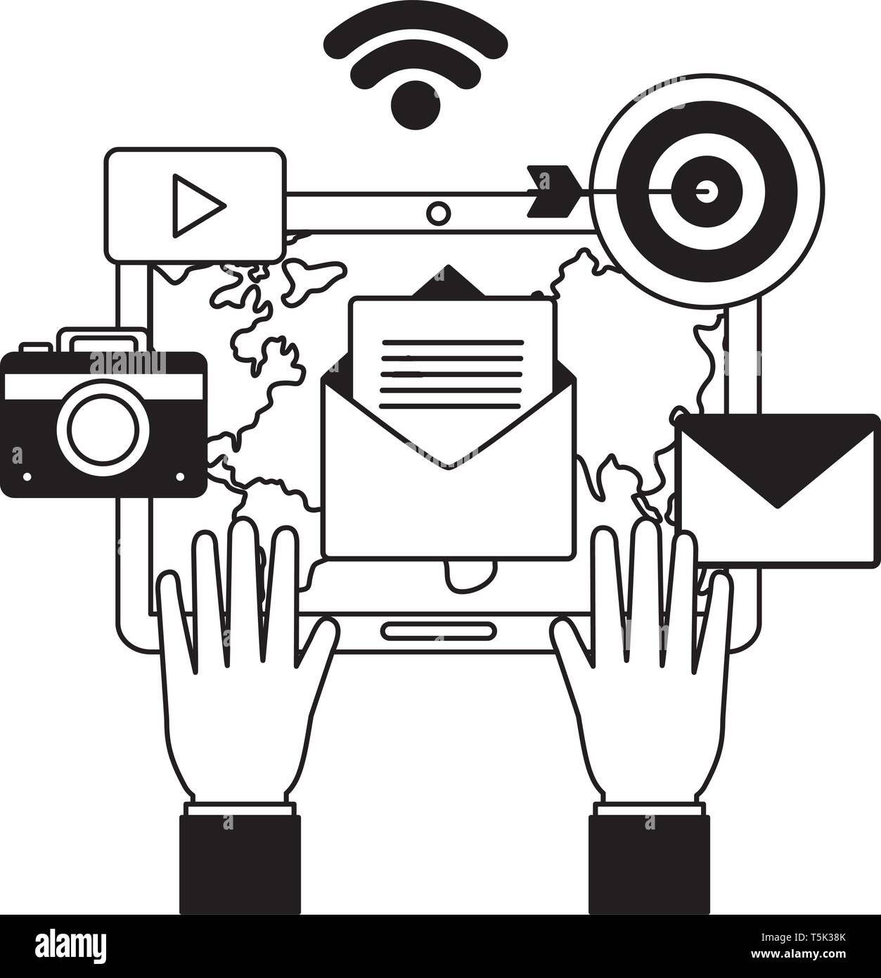 people social media Stock Vector Image & Art - Alamy
